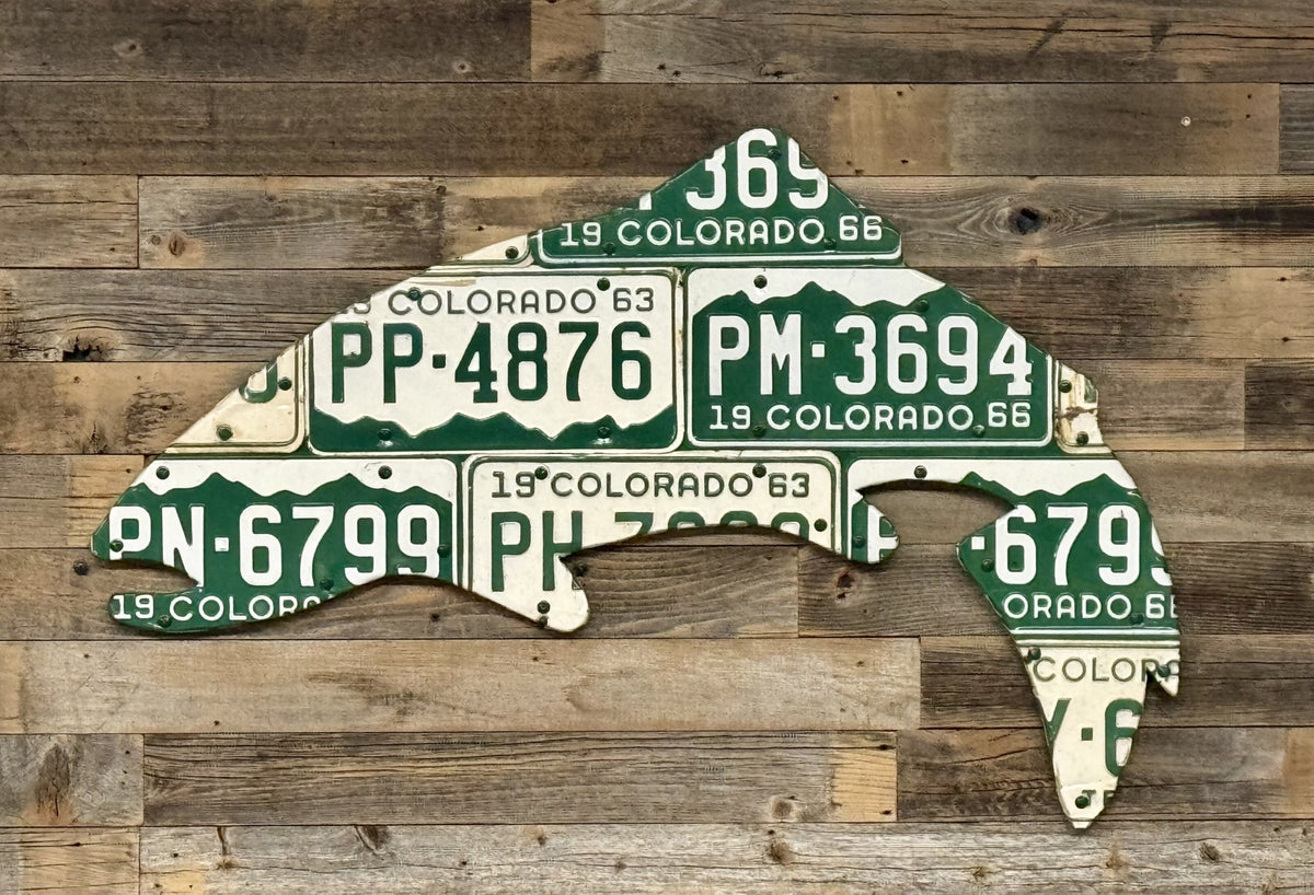 Colorado Vintage Trout License Plate Art - Ready-To-Ship– Cody's Fish