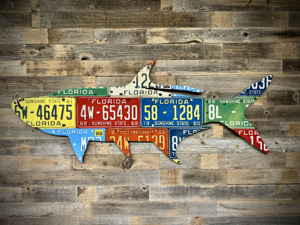 Florida Tarpon Antique License Plate Art - Ready-To-Ship– Cody's Fish
