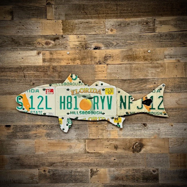 Florida 30" Slot Redfish License Plate Art (3 Styles)– Cody's Fish
