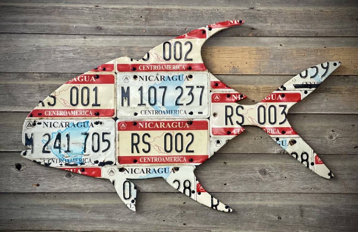 Nicaragua Permit License Plate Art– Cody's Fish