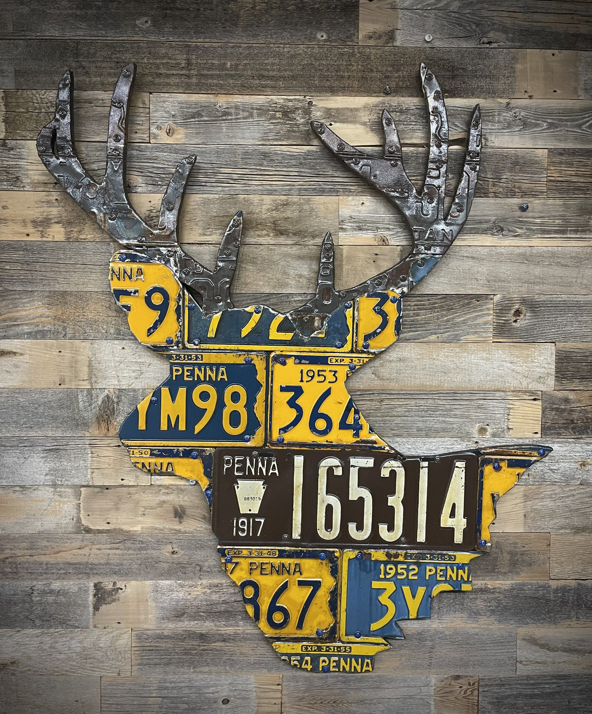 Pennsylvania Whitetail Deer License Plate Art 32”w37”t– Cody's Fish