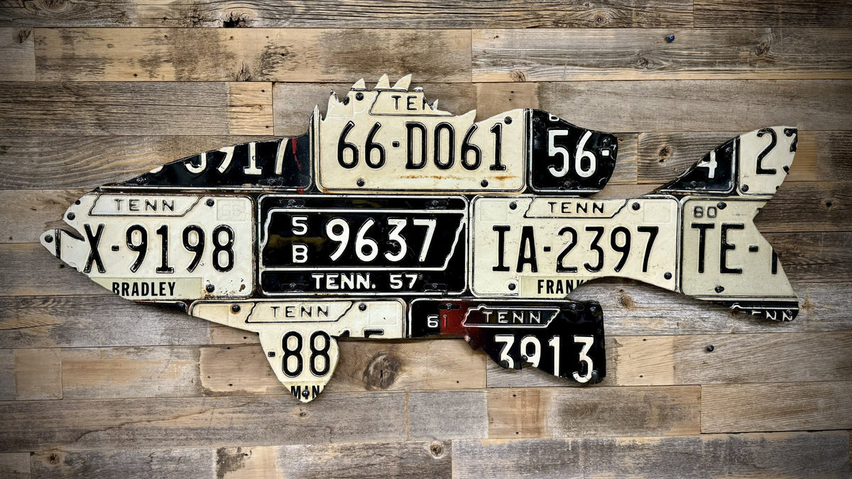 Tennessee Antique Smallmouth Bass License Plate Art – Cody's Fish