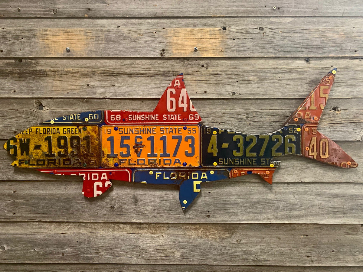 Florida Bonefish Antique License Plate Art - Ready-To-Ship – Cody's Fish