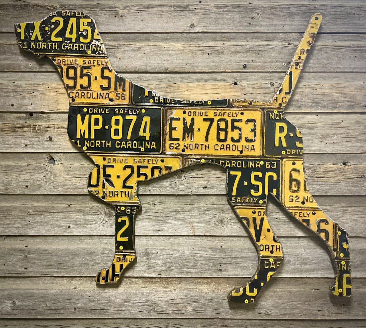 Hunting Dog License Plate Art– Cody's Fish
