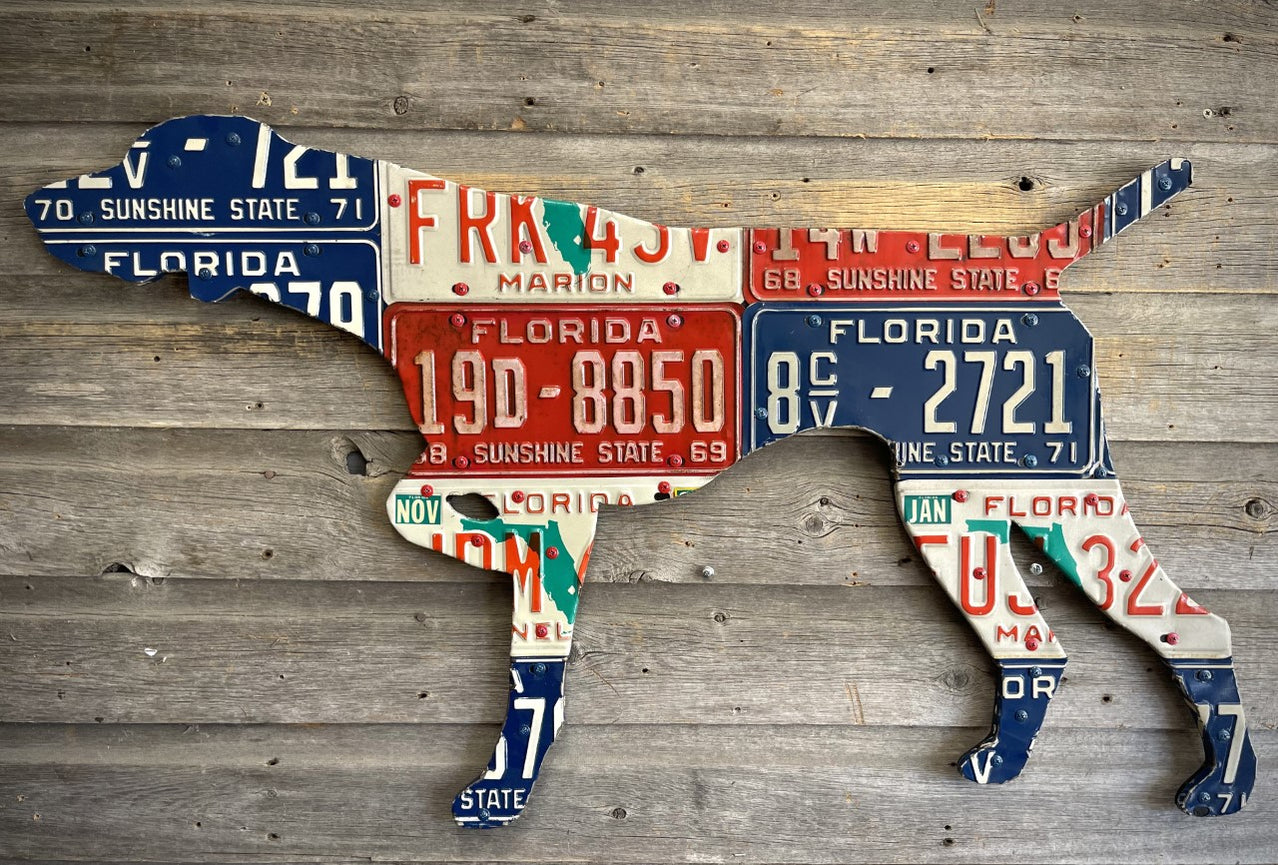 Hunting Dog License Plate Art– Cody's Fish