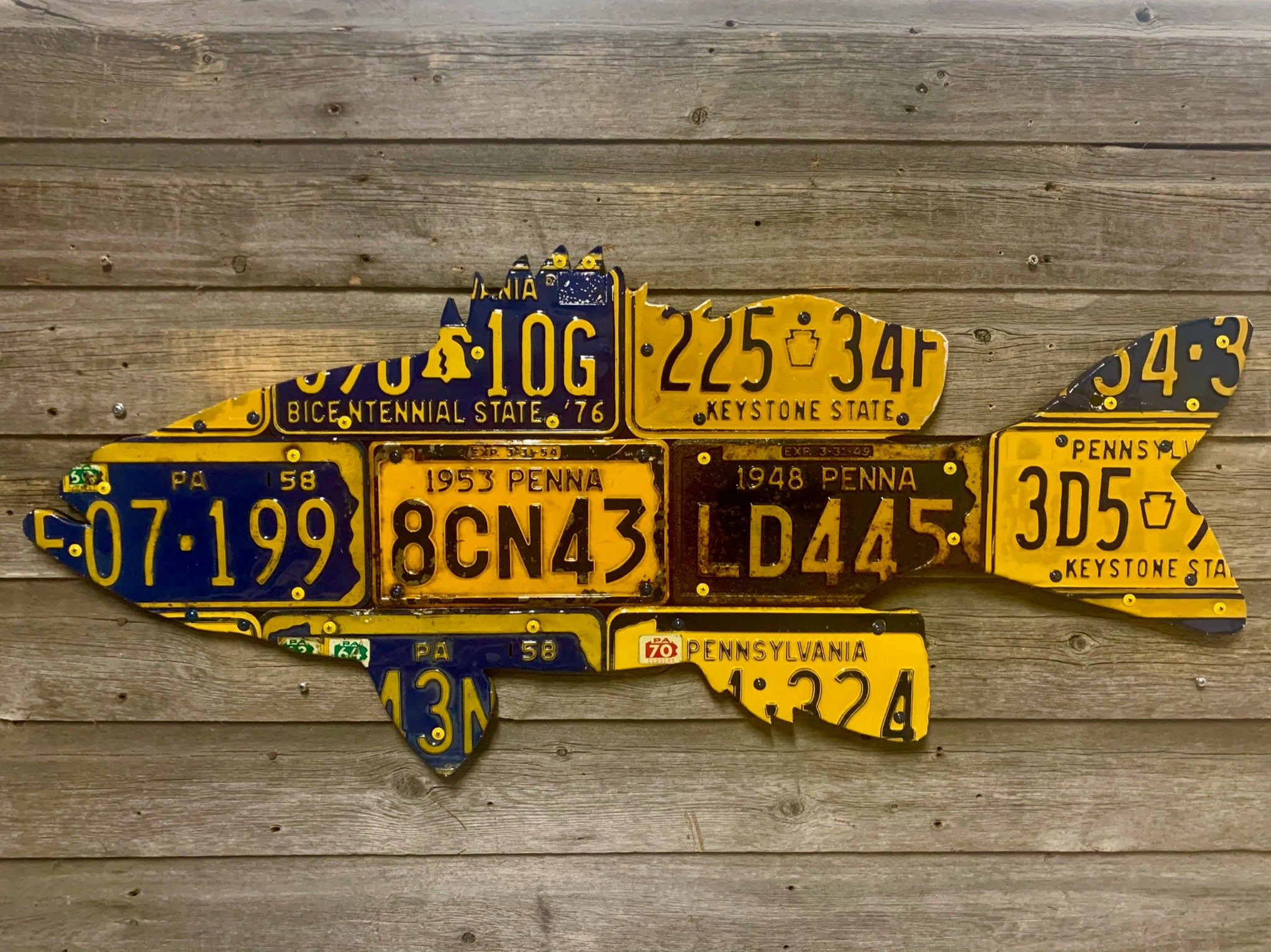 Bass License Plate Art– Cody's Fish