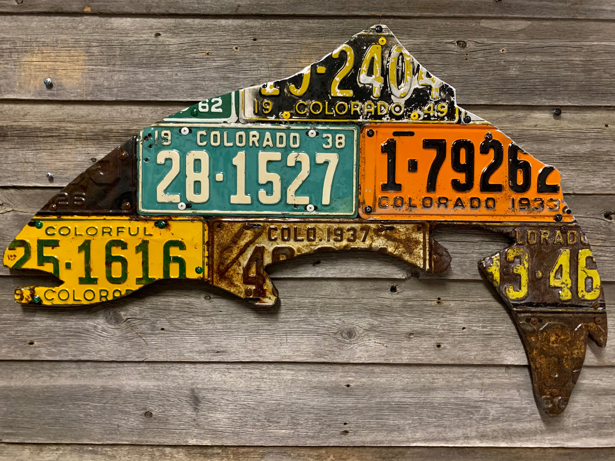 Trout License Plate Art– Cody's Fish